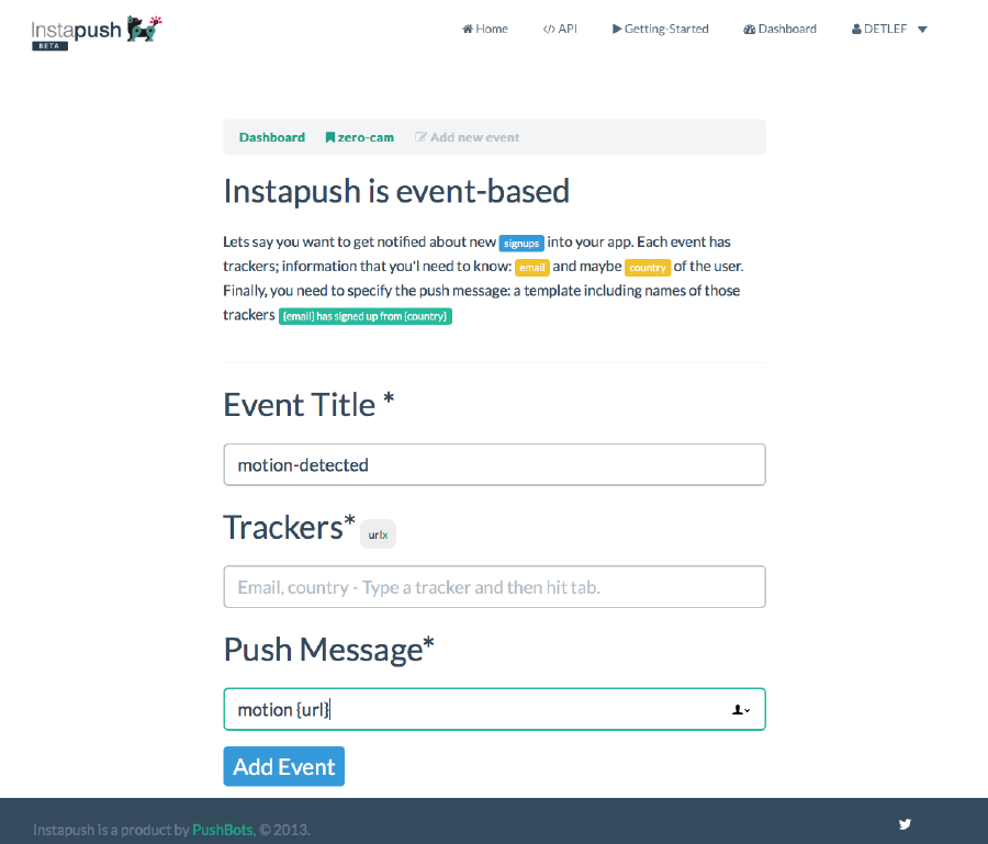 Raspberry Zero Überwachungskamera mit Push Notification · detmans blog